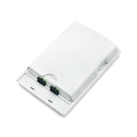 China 2 Ports FTTH Wall Box Indoor Optical Outlet With SC Simplex LC Duplex Adapters for sale
