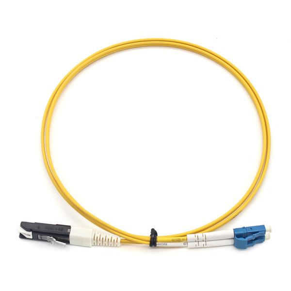 Quality Single Mode Fiber Optic Patch Cord with PVC Duplex LC UPC to VF45 for Fiber for sale