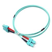 China LSZH Duplex Fiber Optic Patch Cord SC PC to SC PC OM3 Multimode for sale
