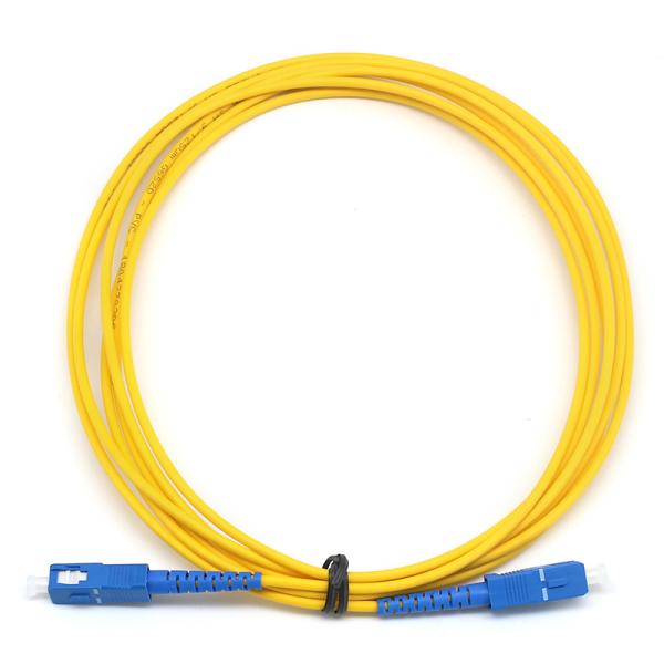 Quality Simplex Fiber Optic Patch Cord SC UPC To SC UPC SM Indoor PVC for sale