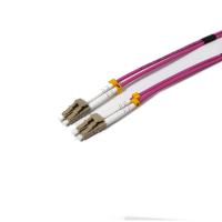 China Indoor LC PC Duplex Fiber Optic Multimode Patch Cord 3.0mm for sale
