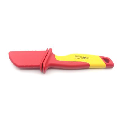 China 50mm VDE Insulating Electrical Knife Red/Yellow for Cable Stripping for sale