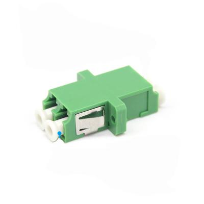 China FTTH LC APC Duplex Fiber Optic Adapter with 0.2dB Insertion Loss and 500 Cycle Durability for CATV Systems for sale