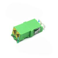 China Telecommunication LC APC Duplex Optical Fiber Adapter with Flip Auto Shutter for sale