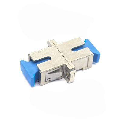 China Metal Case SC UPC Simplex Fiber Optic Adapter with Flange for sale