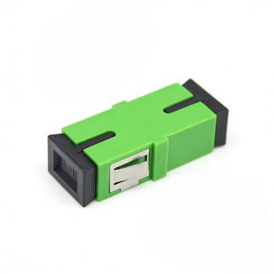 China Simplex SC APC Flangeless Fiber Optic Adaptor with Inner Shutter for Low Insertion Loss and High Durability for sale