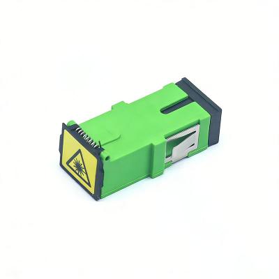 China Insertion Loss ≤ 0.2 dB Fiber Optic SC Adapter Simplex with Flip Auto Shutter and 500 Cycle Durability for sale