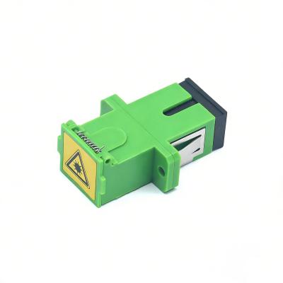 China Telecommunications Fiber Optic SC APC Adapter with Flip Auto Shutter 0.2dB Insertion Loss and 500 Cycle Durability for sale