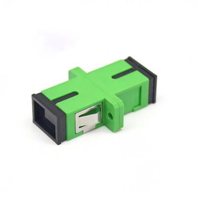 China SC APC Simplex Fiber Optic Adapter with Flange - 0.2dB Insertion Loss, 500 Cycle Durability, Zirconia Sleeve for sale