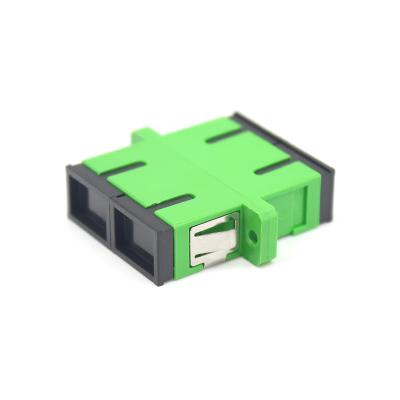 China SC APC Duplex Fiber Optic Adapter with Flange - 0.2dB Insertion Loss, 500 Cycle Durability, Waterproof for CATV Systems for sale