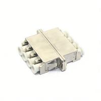 China Metal Case LC UPC Quadruplex Fiber Optic Adapter with Flange for sale