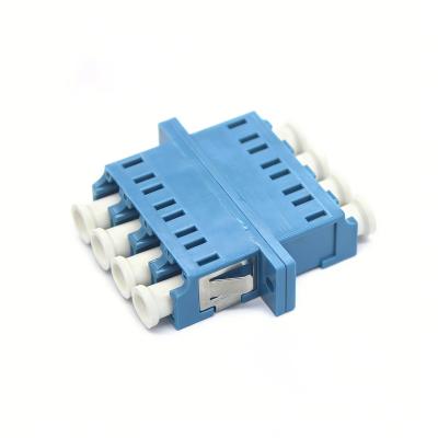 China LC UPC Quadruplex Singlemode Fiber Optic Adapter with Flange for sale