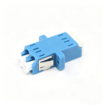 China LC UPC Duplex Optical Fiber Adapter with Inner Shutter and Flange for sale