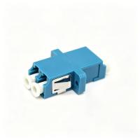 China LC UPC Duplex Fiber Optic Adapter with Flange for sale