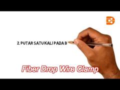 high-strength stainless steel drop wire clamp with beveled end for cable protection