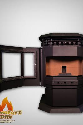 China Bay Front with Self-design Color Smart Control Wood Pellet Stove for sale