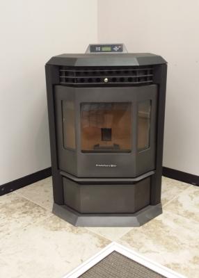 China Simple Maintenance Indoor Pellet Stove Corner With Bay Front Window Design for sale