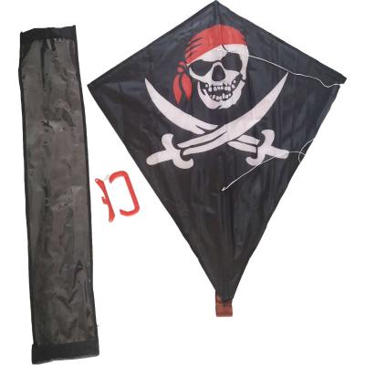 China Pirate Pattern Polyester Diamond Stunt Kite 82*88cm for sale