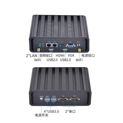 China Mini Computer Industrial Intel I3 4005U 5005U I5 4200U 5200U HD Graphics 500 Portable Fanless Industrial Win10 Mini PC for sale