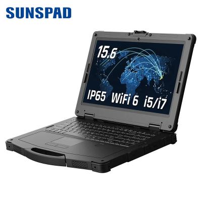 China Industrial Rugged Laptop Computer Core I5 I7 Double Batteries Fingerprint Waterproof IP6 For Military Computer for sale
