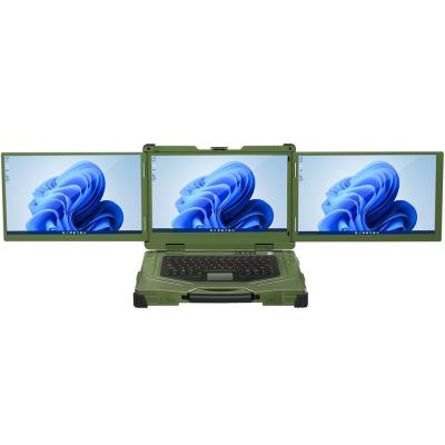China Military grade laptop with three screens i7 11th generation video card GTX1650 4GB RTX3050 8GB for sale
