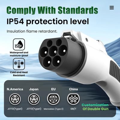 China IP 65 Level MAXPOWER OCPP CCS2 22kw Wall Mounted EVSE AC Commercial EV Charger with LAN Network Connection for sale