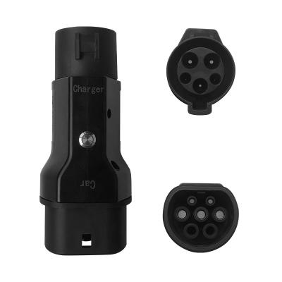 China Type2 Electric Car Adapter 7KW Type1 TO Type2 Charger Adaptor for Black Output Current DC for sale