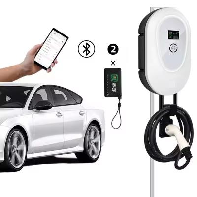 China 11kW AC Output Current Type 2 Wall-Mounted EV Charging Station with 5m Cable and Rated Current 16A for sale