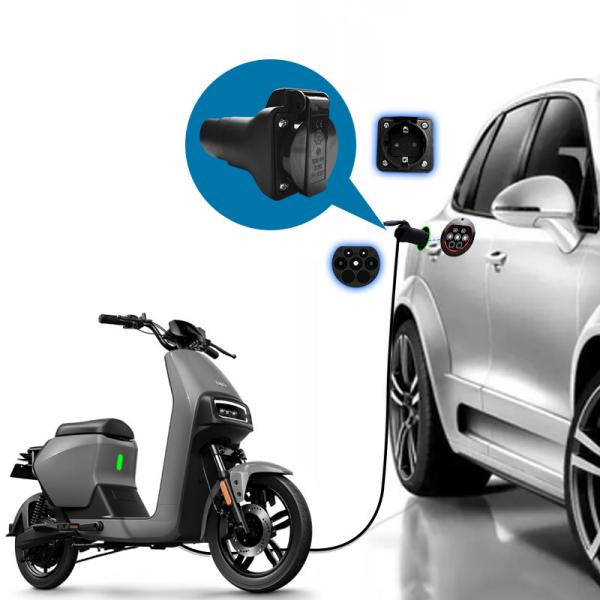Quality 16A GBT V2L EV Charging Station Adapter Male Plug with Schuko Socket 220V AC For for sale