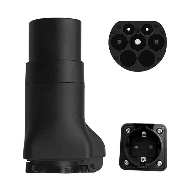 Quality 16A GBT V2L EV Charging Station Adapter Male Plug with Schuko Socket 220V AC For for sale