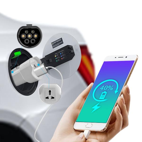 Quality Electric Vehicle Car Charging 3.5kw V2L EV Portable Adapter Discharger Type2 for sale