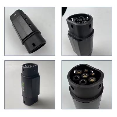 China 220V Electric Vehicle GBT TO TYPE2 EV Charging Adapter 16A 32A EV Charger Connector 32a 7kw for Car side Plug 7kw output for sale