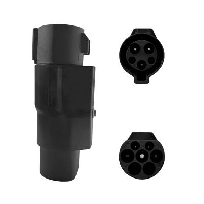China GBT Car Electric Vehicle Ev Charging Adapter for Type1 to GBT Black 32A Output Current Ac 220V 7KW GBT Energy Charging Pile for sale