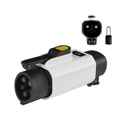 China 240V AC Black 7KW 32A J1772 EV Car Charger Adapter Converter for Tesla Charging Pile to J1772 Electric Vehicles Charging for sale