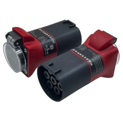 China BLACK Flexibility IEC 62196-2 Type2 EV Charging Socket Outlet US EU Universal Standard Socket for Your Requirements for sale