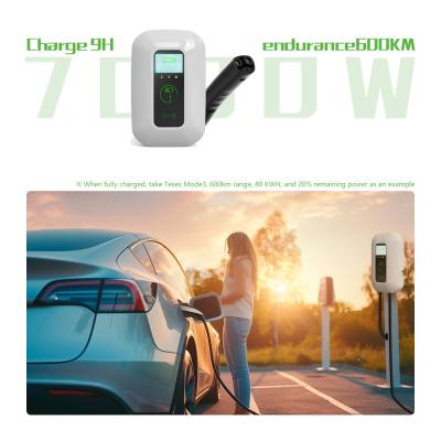 China Custom 7KW 32A Car Charger Wall Mounted Fast EV Charger For Tesla New Condition for sale