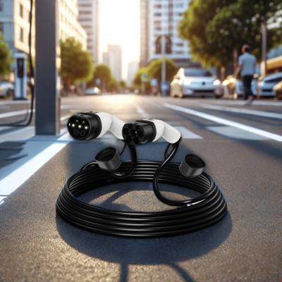 China Portable 16A Type2 To Type2 Connecting Cable 3.5KW Dual-Ended EV Charger Adapter Cable for sale