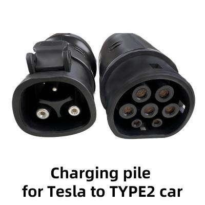 China E-Mingze 's Tesla to Type 2 Adapter Portable 7kw AC Electric Vehicle Charging Pile with High Output Power Current 32A for sale