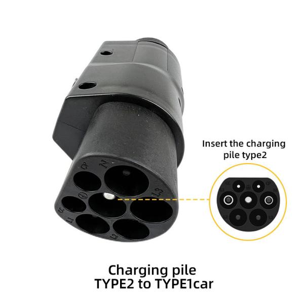 Quality e-mingze Type2 to Type1 EV Charging Adaptor Secure Your Charging with Antiflamin for sale