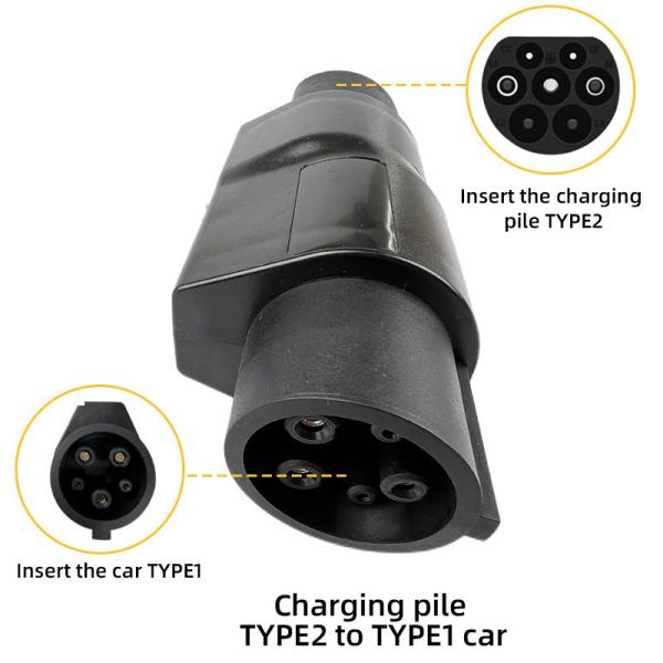 Quality e-mingze Type2 to Type1 EV Charging Adaptor Secure Your Charging with Antiflamin for sale
