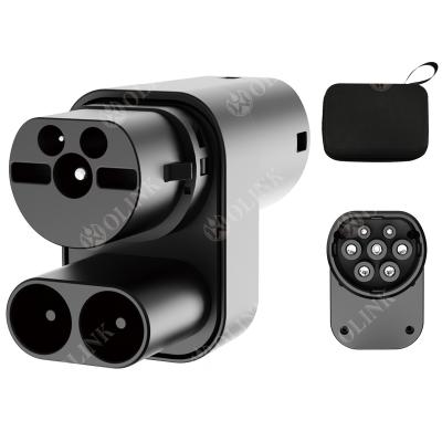 China Olink Wholesale Type2 Ev Charger Car Charger Plug CCS2 Ev Adapter Convertor for Cars Type2 CCS Combo 2 CCS 2 to Type2 Adapter for sale