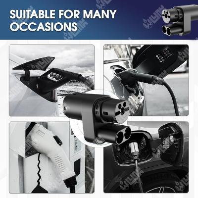 China Olink Wholesale Type2 Ev Charger Car Charger Plug CCS2 Ev Adapter Convertor for Cars Type2 CCS Combo 2 CCS 2 to Type2 Adapter for sale