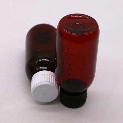 中国 液体サプリメント メイプルシロップのためのスクリューキャップ100ml PETスケールボトル 販売のため