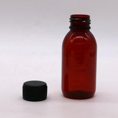 中国 液体サプリメント メイプルシロップのためのスクリューキャップ100ml PETスケールボトル 販売のため