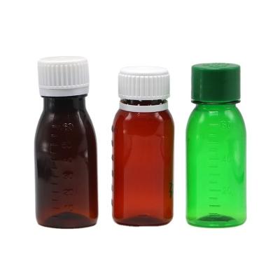 Cina Cappuccio a prova di manomissione PET 2OZ 60ml Bottiglia di sciroppo per la tosse per il contenitore di stoccaggio lubrificante per olio in vendita