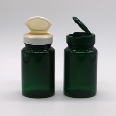 China PET 150 ml Flasche Breitmunde Plastik leere Flaschen 5oz Kapselbehälter mit Flip Cap zu verkaufen