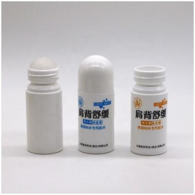 Cina 50 ml/50cc di HDPE bianco di plastica rotolo su bottiglia di forma rotonda per altri prodotti cosmetici essenziali in vendita