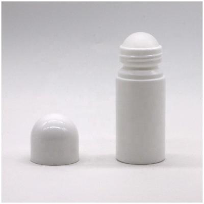 Cina 50 ml/50cc di HDPE bianco di plastica rotolo su bottiglia di forma rotonda per altri prodotti cosmetici essenziali in vendita