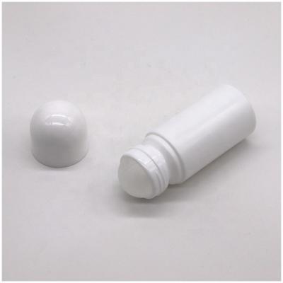 Cina 50 ml/50cc di HDPE bianco di plastica rotolo su bottiglia di forma rotonda per altri prodotti cosmetici essenziali in vendita