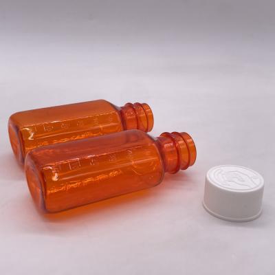 Cina Dosaggio esatto Bottiglia di medicina in plastica 2OZ con tappo a prova di bambino e scala di misura in vendita